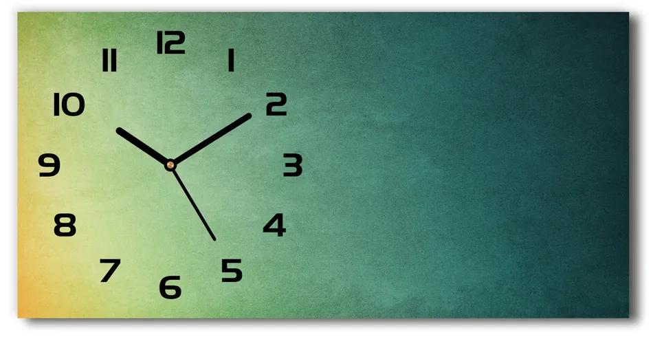 Wallmuralia Skleněné hodiny na stěnu Mořský gradient 60x30 cm
