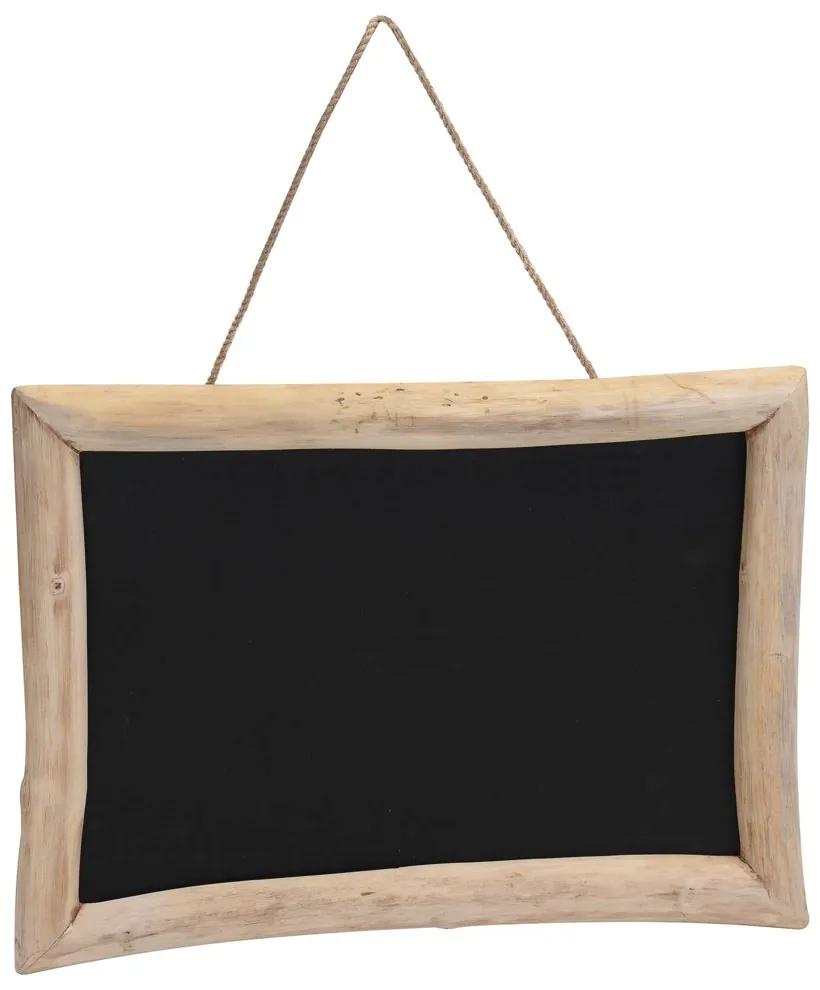 Tabule na poznámky, barva černá, 70x50 cm - týkové dřevo