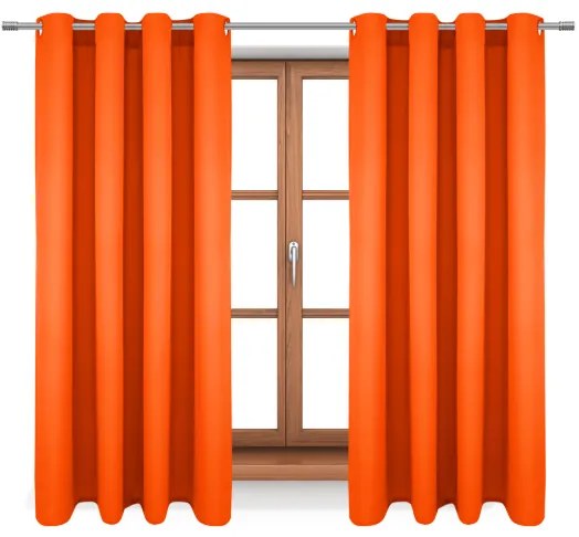 YESTU Kratší hotový závěs na řasící pásce 140x160cm různé barvy Barva: Oranžová