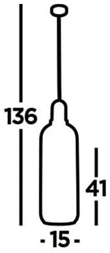 Searchlight 46641-1SM - Lustr na lanku PIPETTE 1xE27/60W/230V lesklá