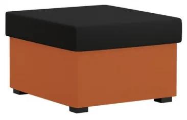 Taburet ELK - černý / oranžový
