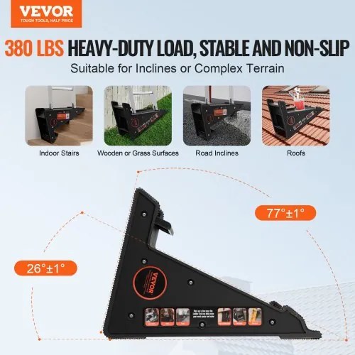 Ladder Levler 172,4 kg Load PP Leveling Nářadí s úložným prostorem pro nerovný povrch