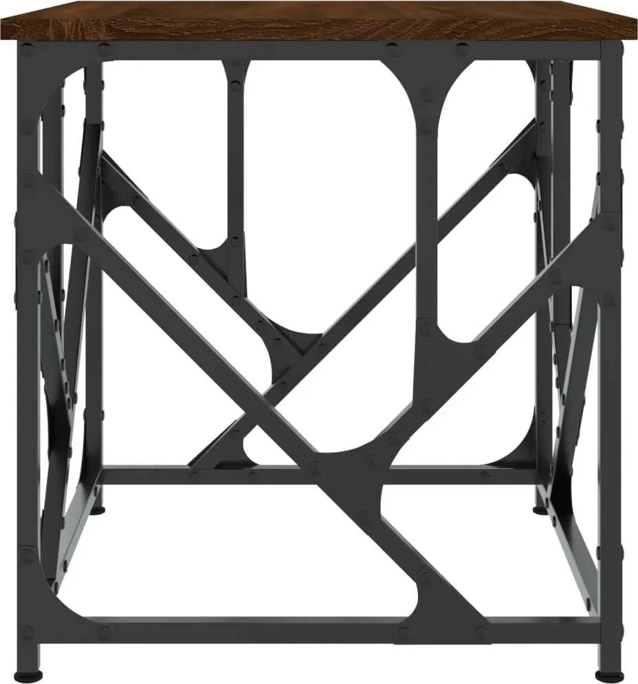 vidaXL Konferenční stolek 45 x 45 x 47,5 cm kompozitní dřevo [834124] Barva: kouřový dub