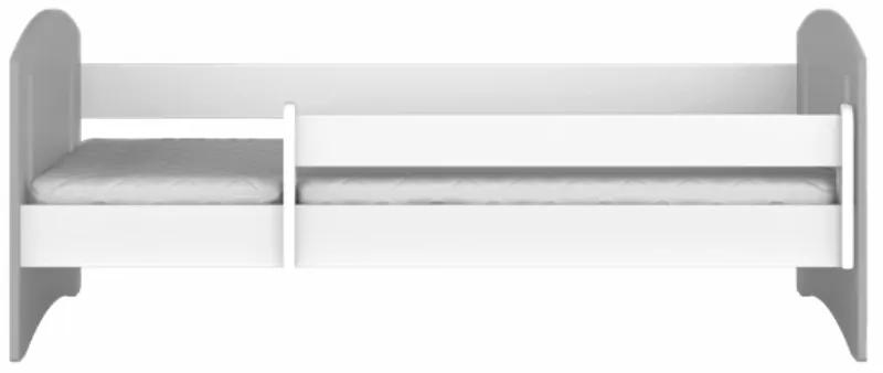 KOCOT KIDS Postel - CLASSIC 2, matná bílá/matná šedá, různé rozměry na výběr Rozměr: 80x140 cm, Úložný prostor: bez úložného prostoru