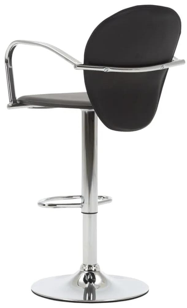 Petromila Barová stolička s područkami černá umělá kůže