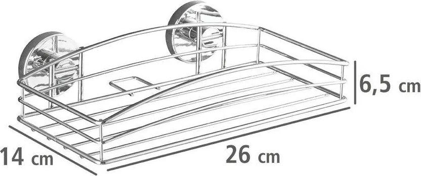 Koupelnová polička Vacuum-Loc - chromovaná ocel, WENKO