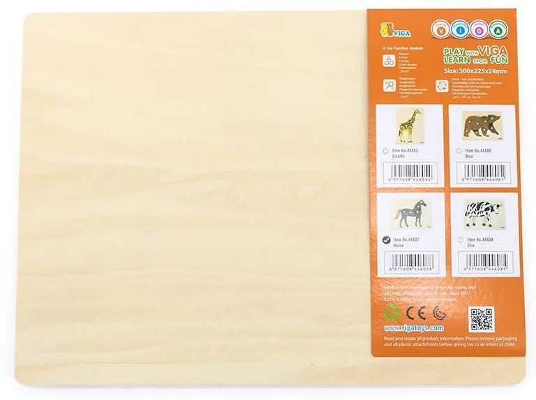 Dětské dřevěné puzzle vkládačka Montessori Viga Kůň