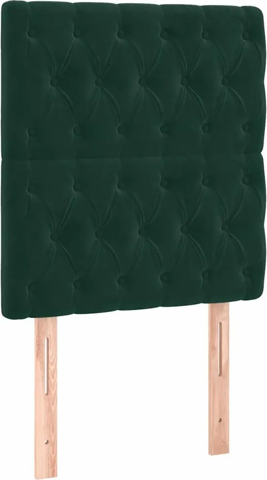 Box spring postel s matrací tmavě zelená 80 x 200 cm samet 3132828
