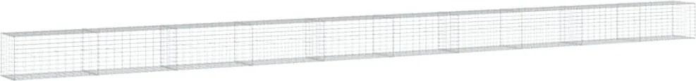 Gabionový koš s víkem 1 000 x 50 x 50 cm pozinkované železo 3295141