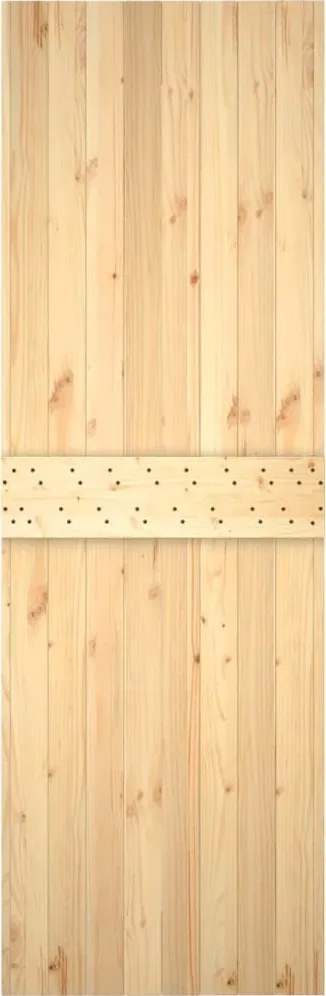 vidaXL Posuvné dveře s kováním 70 x 210 cm masivní borové dřevo [3203032]
