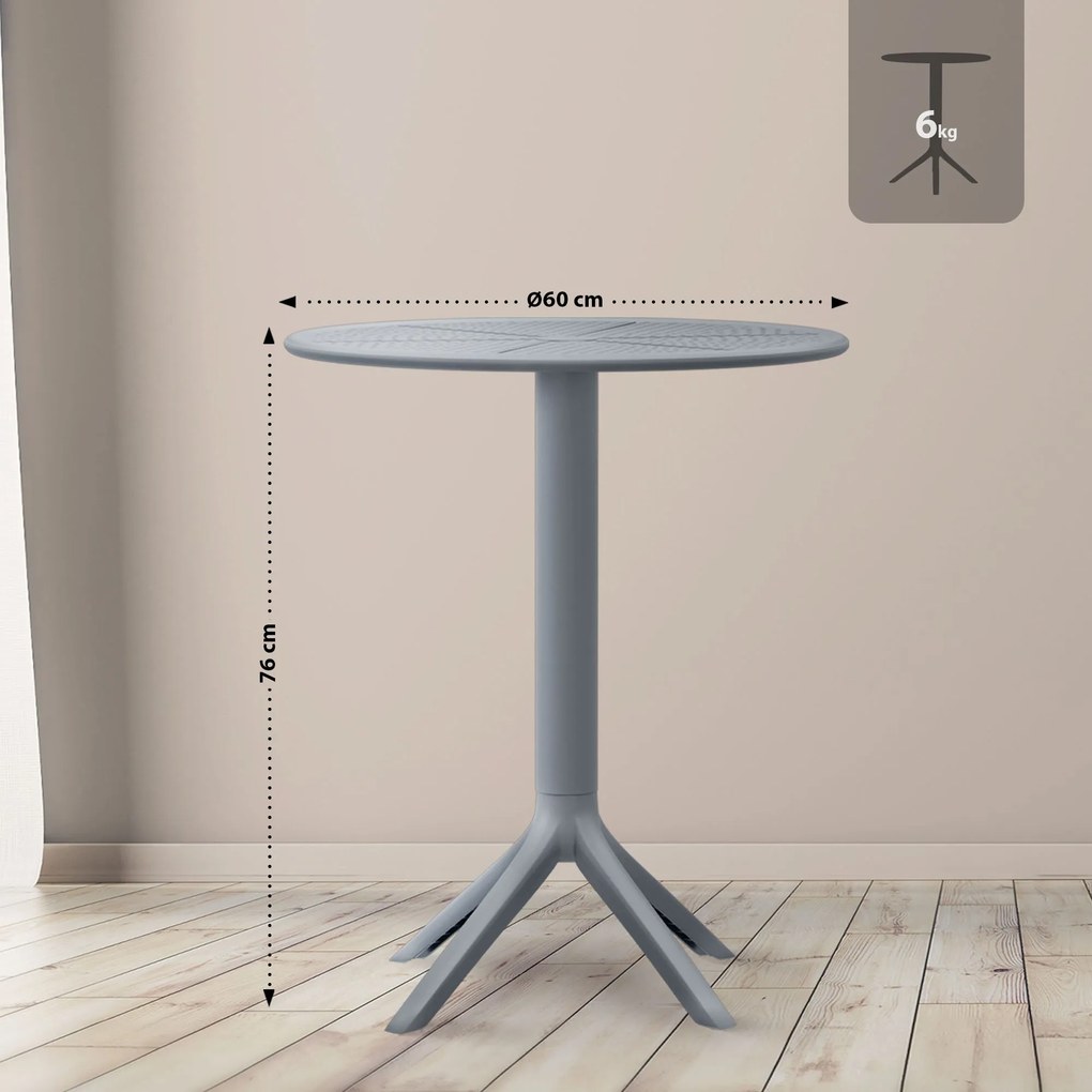 Kulatý stůl Lacota 60 cm - antracitová