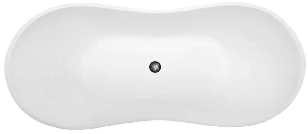 BESCO Volně stojící vana VIYA Glam - stříbrná Rozměr vany - 160 × 70 cm - VANAND16GLAM02