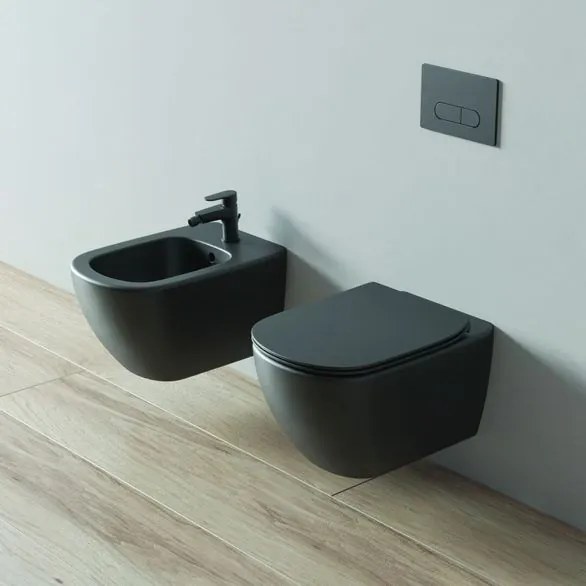 Ideal Standard Tesi Bidet závěsný 36 x 53 cm, černá mat T3552V3