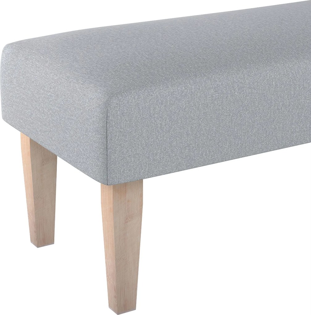 Dlouhá lavička 100x40cm barva šedá látka pletený vzor