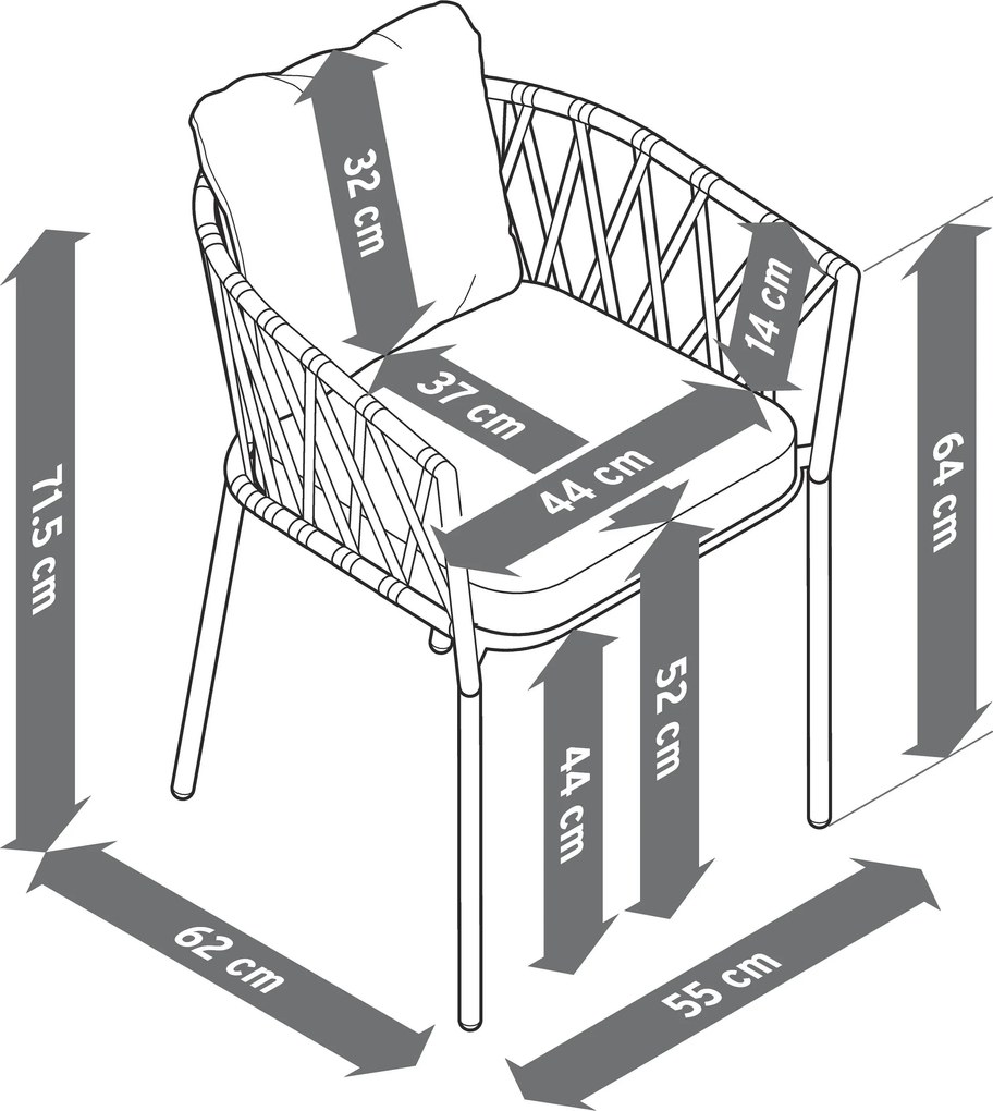 Tchibo - Jídelní křesla s textilním výpletem - barva: černá