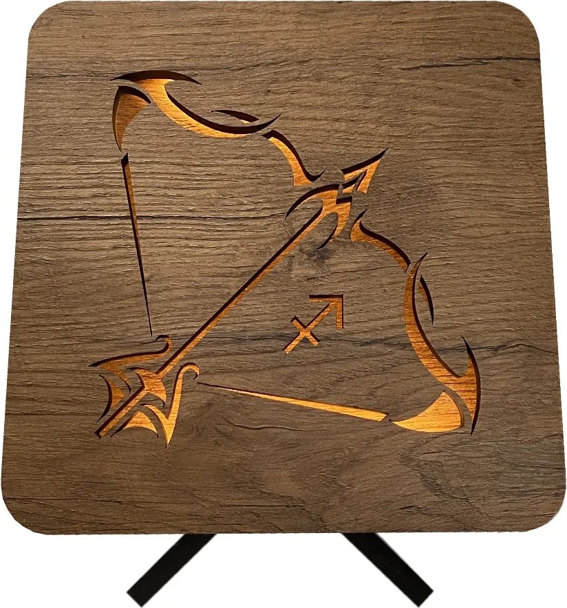 Li-Go Znamení "Střelec" lampa 19x19 cm provedení povrchu: černá s patinou