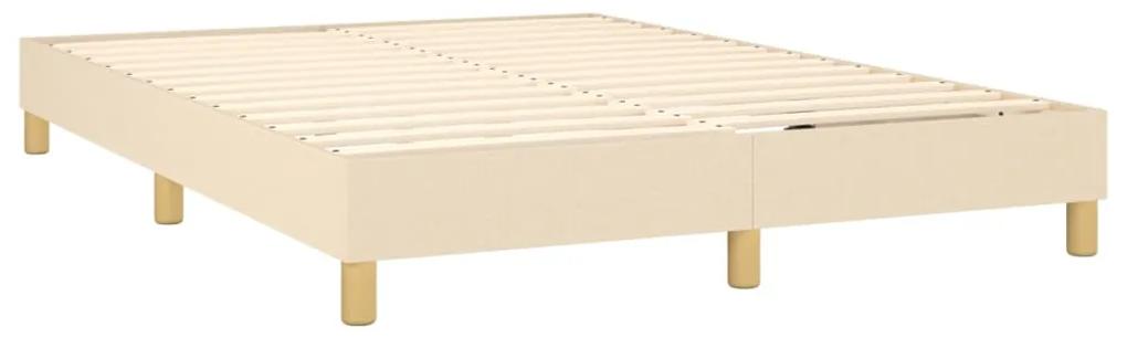 Box spring postel s matrací krémová 140x200 cm textil,  3130198