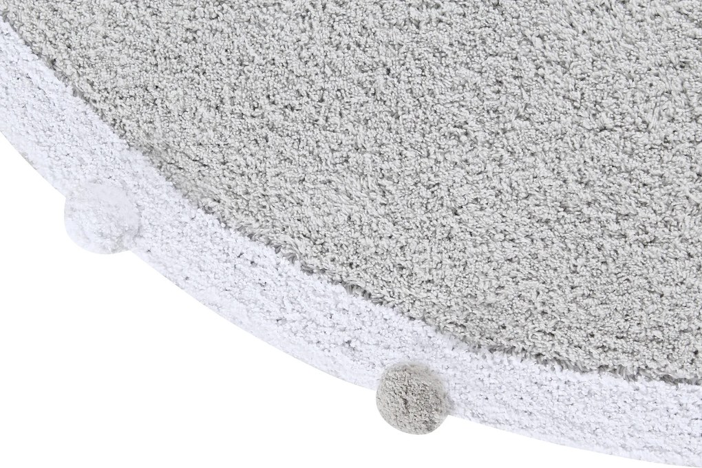 Lorena Canals koberce Přírodní koberec, ručně tkaný Bubbly Light Grey Rozměry koberců: 120x120 (průměr) kruh