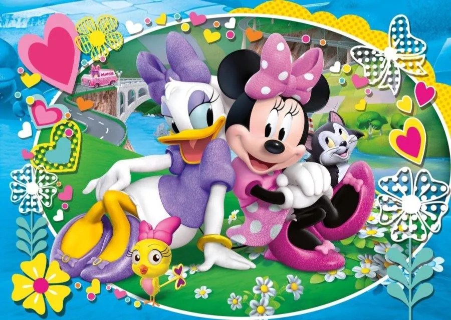 Puzzle clementoni puzzle minnie a daisy: na výletě maxi 104 dílků