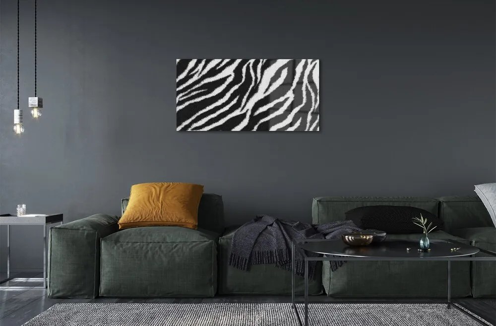 Obraz na skle zebra fur 120x60 cm