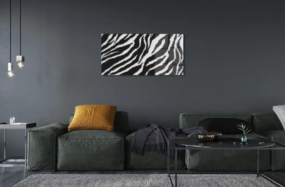 Obraz na skle zebra fur 125x50 cm