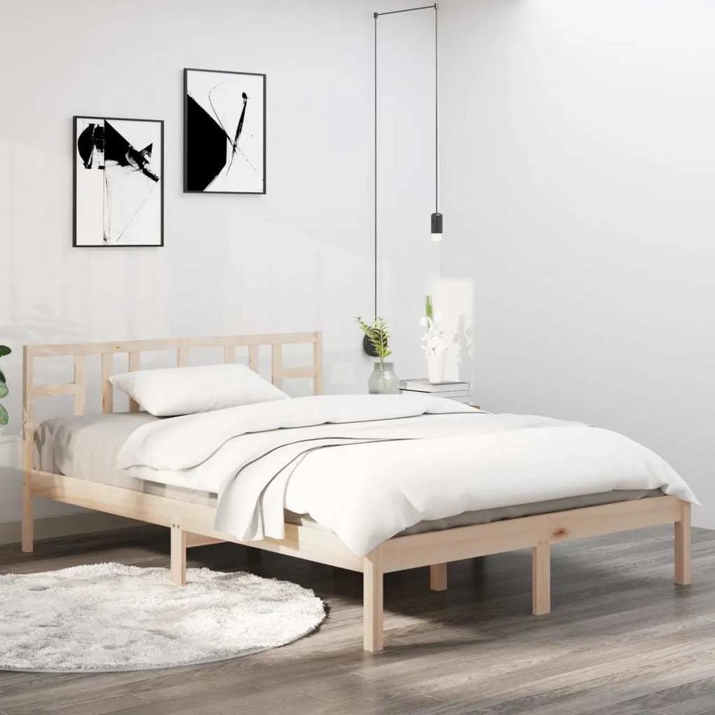 vidaXL Rám postele masivní dřevo 120 x 200 cm [3105400] Barva: Šedá