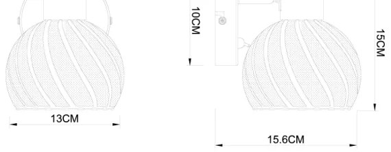 Globo 54025-1 - Nástěnné bodové svítidlo WILLY 1xE27/40W/230V