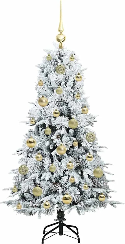 Umělý Skládací Vánoční Strom s stojanem Bílá 120 cm PE a PVC 3397462