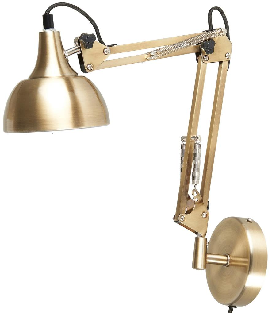 IB LAURSEN Nástěnná lampa Architect Gold, zlatá barva, kov