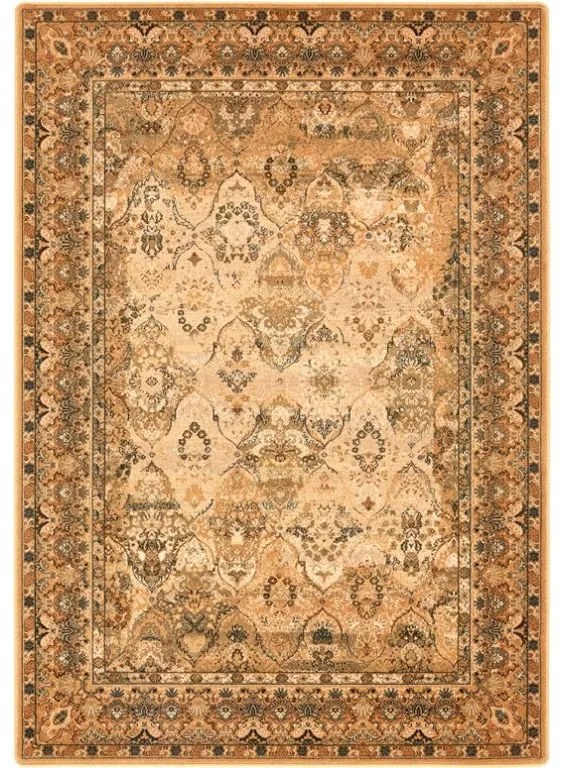 Kusový koberec vlněný Dywilan Omega Kashmir Krémový Rozměr: 135x200 cm