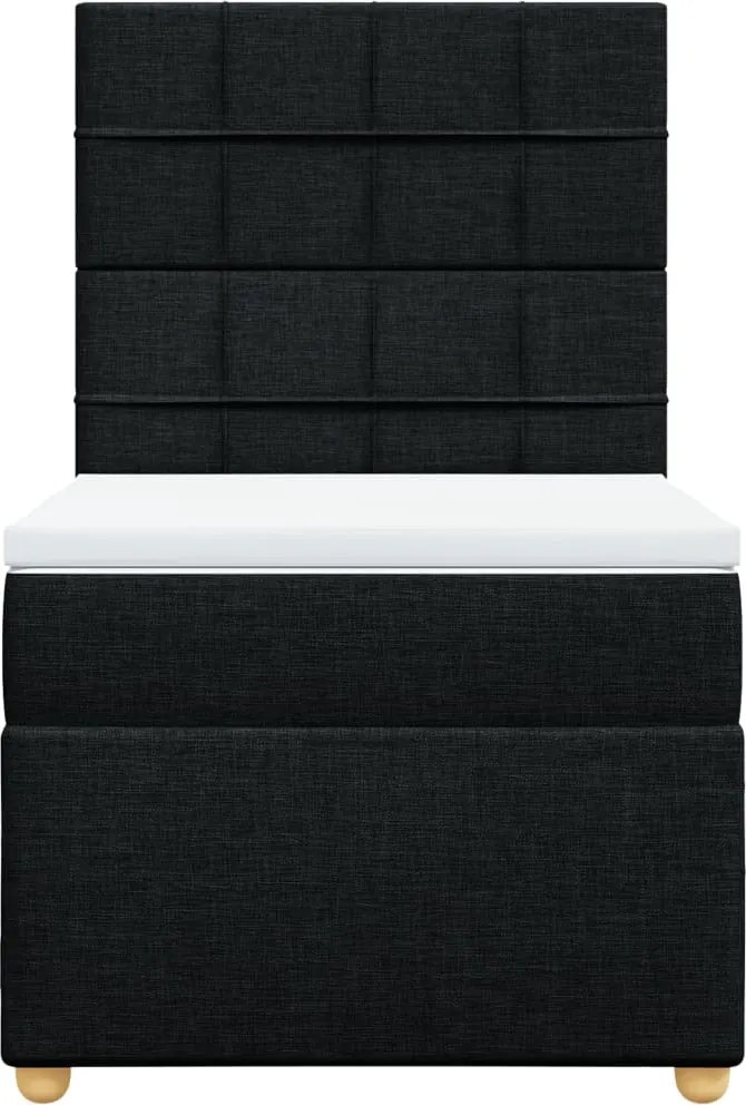 Box spring postel s matrací černá 90x200 cm textil 3291165