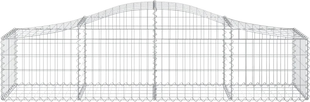 Klenuté gabionové koše 3 ks 200x50x40/60 cm pozinkované železo 3145578