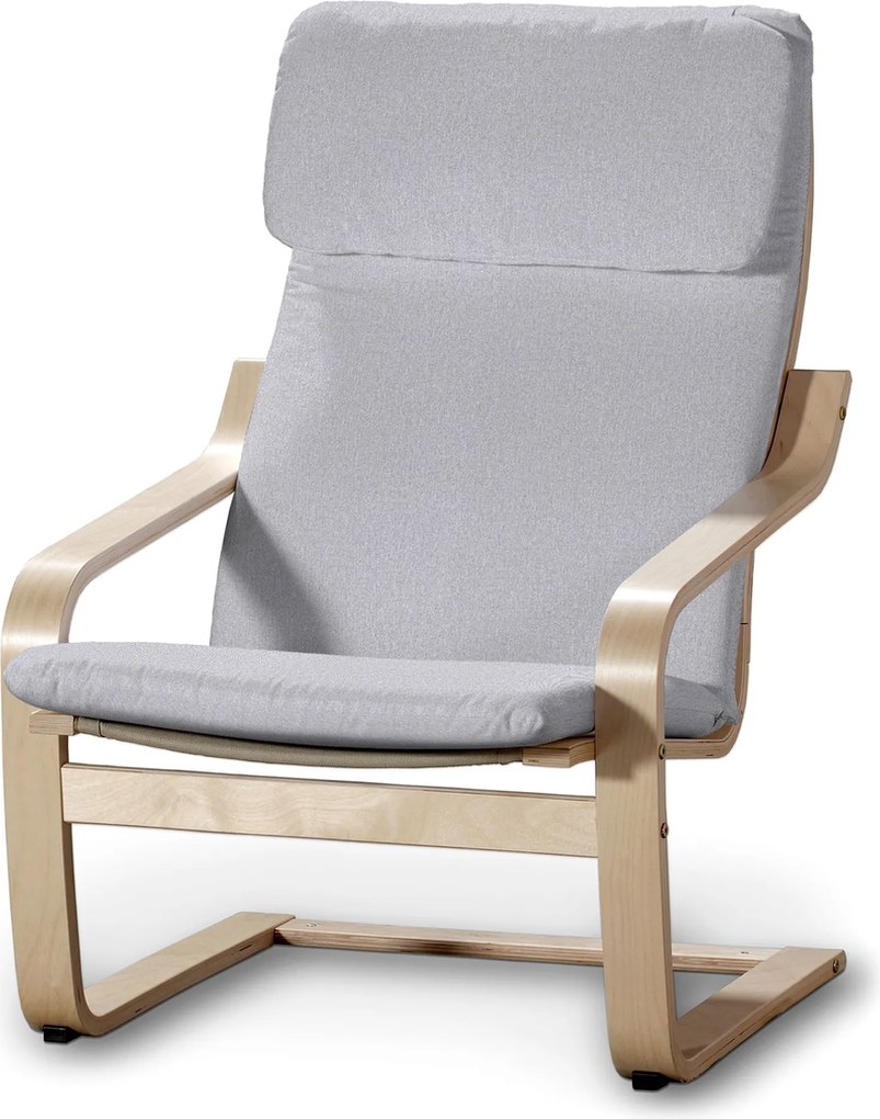 Sedák na křeslo IKEA Poäng barva šedá látka pletený vzor