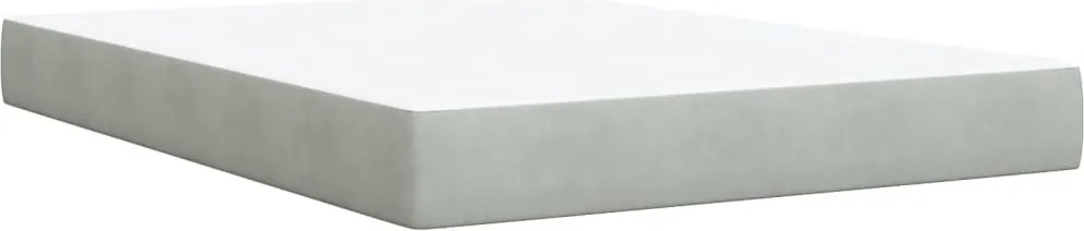 Box spring postel s matrací světle šedá 140x200 cm samet 3290942