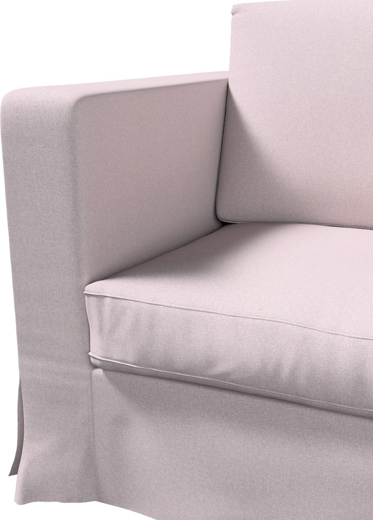 Potah na pohovku IKEA Karlanda 3-místná nerozkládací, dlouhý barva růžová látka pletený vzor