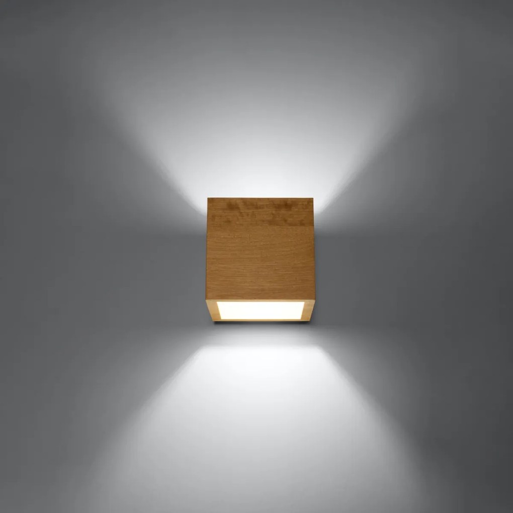 Sollux Lighting Nástěnné svítidlo QUAD přírodní dřevo