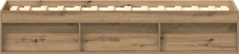 Rám postele bez matrace Řemeslnický dub Dřevěné konstrukce 3328826
