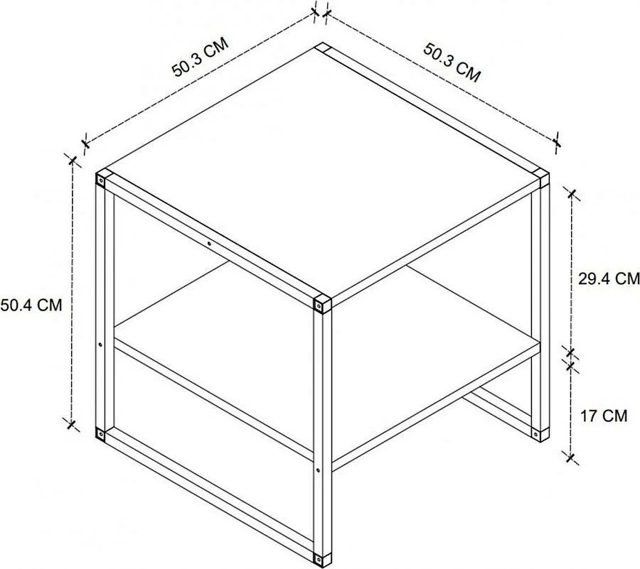 Casarredo - Komfort nábytek Konferenční stolek MAYER 50 borovice/černá