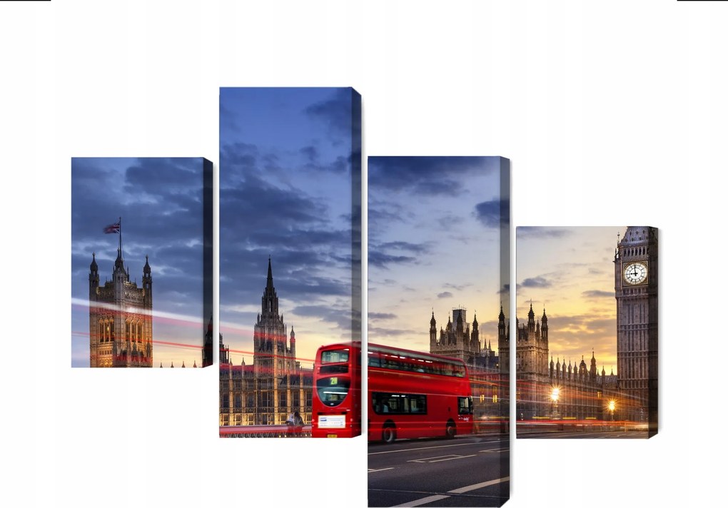 Vícedílný obraz Panorama Westminsteru Big Ben, Londýn Canvas 120x75