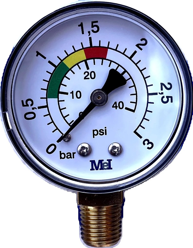 Vagnerpool Manometr pro bazénové pískové filtrace - boční vývod 1/4"