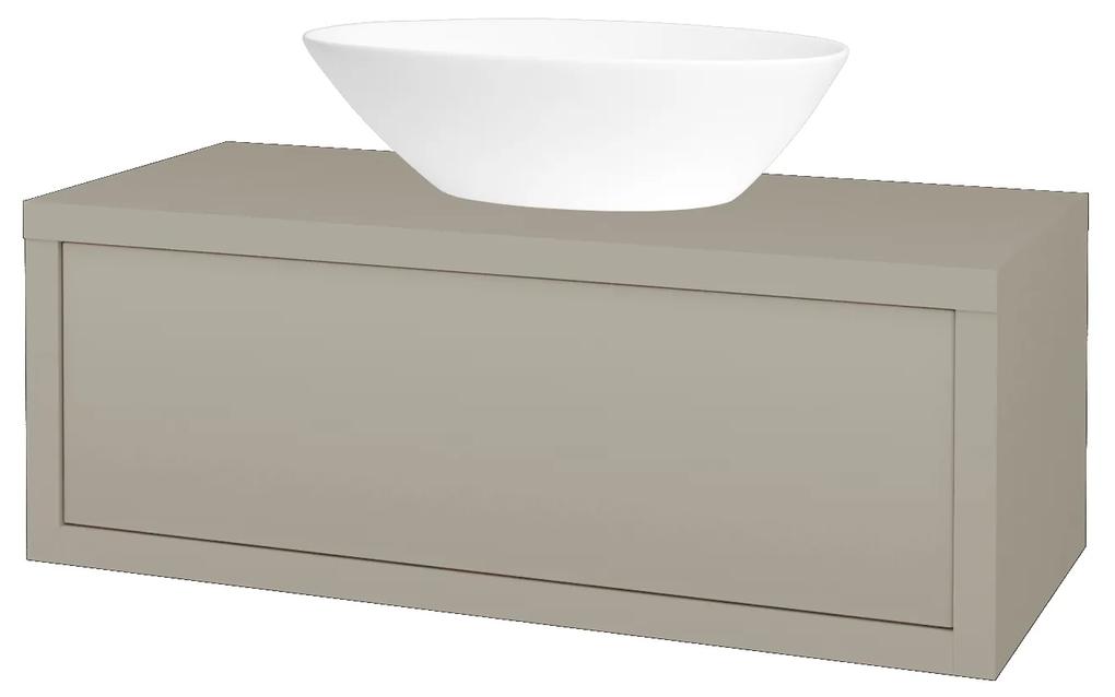 Dřevojas Koupelnová skříň STORM SZZ 100 (umyvadlo Triumph) Varianta: M01 Bílá mat / M01 Bílá mat