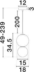 Závěsné LED svítidlo NOVA LUCE NOESIS 6W 3000K 9009197