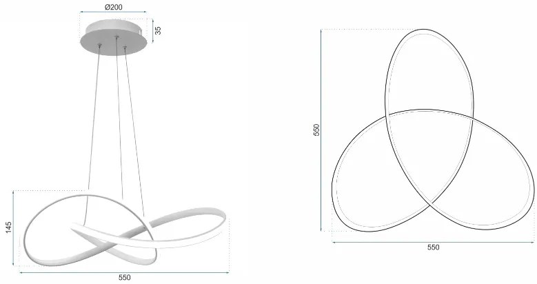 Stropní svítidlo Ring LED stříbrné