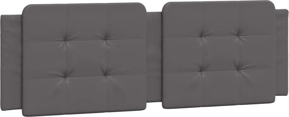 Postel s matrací Zadar šedá 160 x 200 cm umělá kůže 3208876