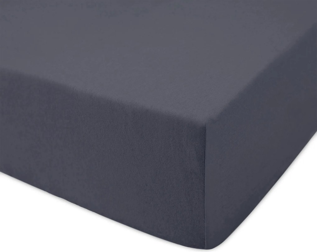 JERSEY PROSTĚRADLO PREMIUM 90X200 CM TMAVĚŠEDÉ