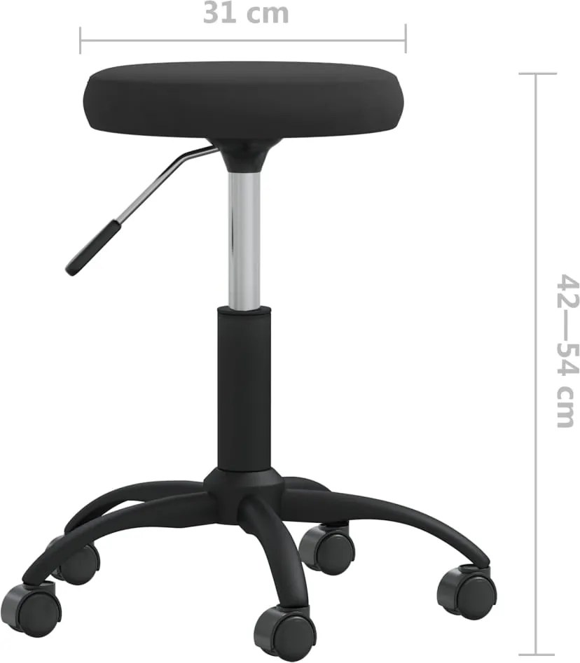 Otočná kancelářská židle černá samet 333171