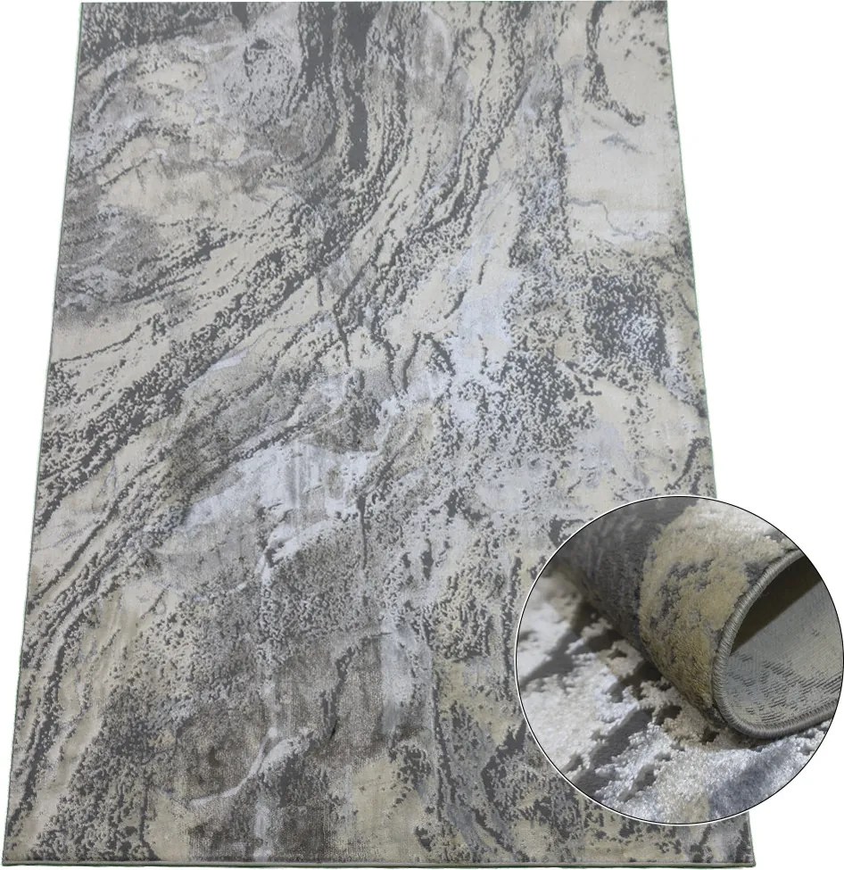 BE Koberec Allianz 6307 GREY - šedý obdélníkový Rozměr: 240x330 cm