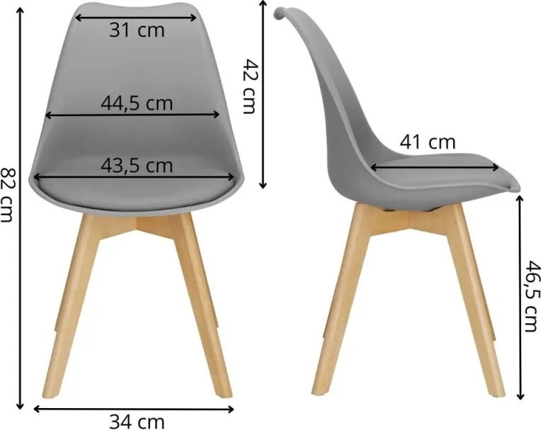 Designová židle SPRINGOS VERDE DC0017 šedá