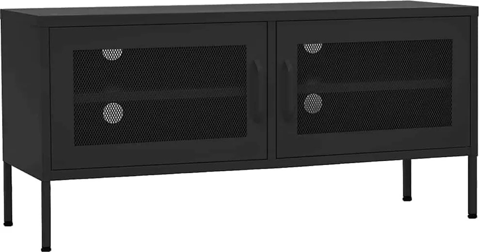TV skříňka černá 105 x 35 x 50 cm ocel 336241