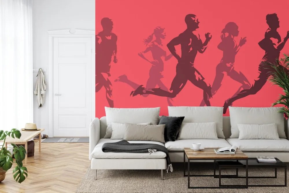 Fototapeta Abstraktní Sportovci Během Běhu Strukturální vinyl 400x280